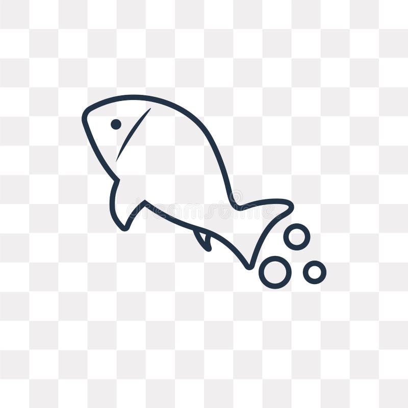 Fish Vector Icon Isolated on Transparent Background, Fish Trans Stock ...