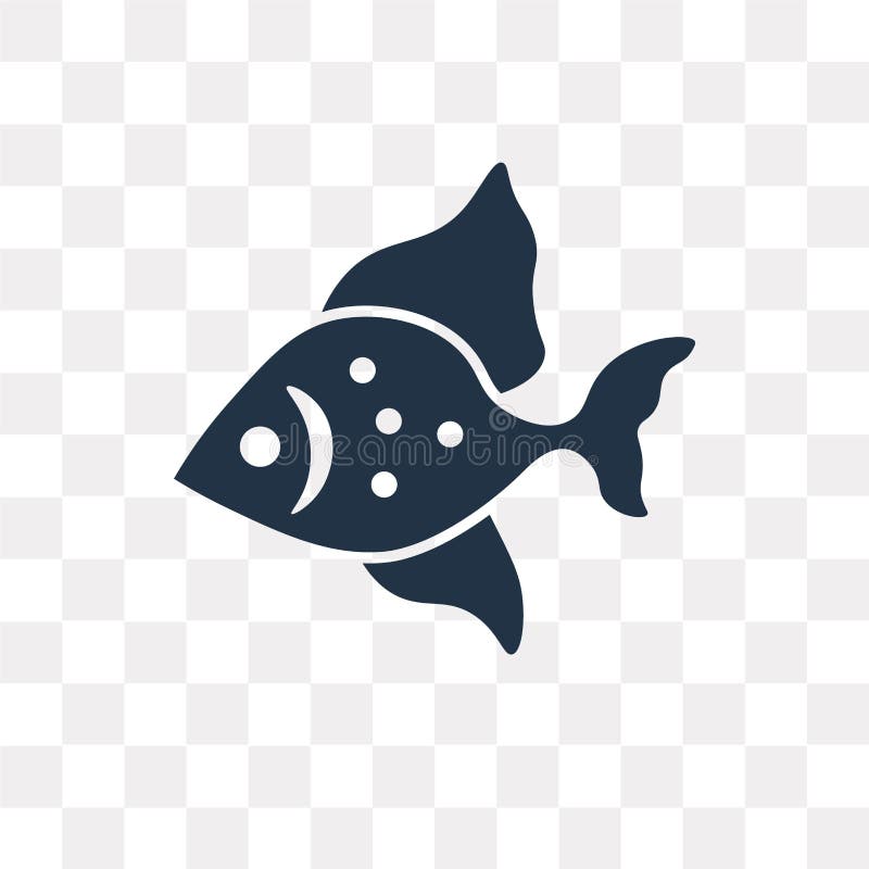 Fish Vector Icon Isolated on Transparent Background, Fish Trans Stock ...