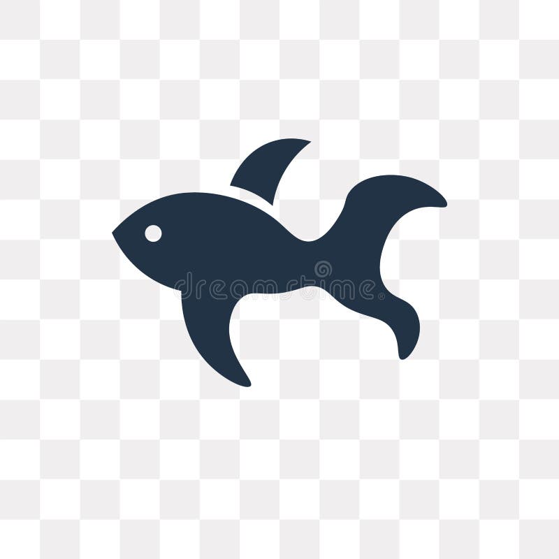 Fish Vector Icon Isolated on Transparent Background, Fish Trans Stock ...
