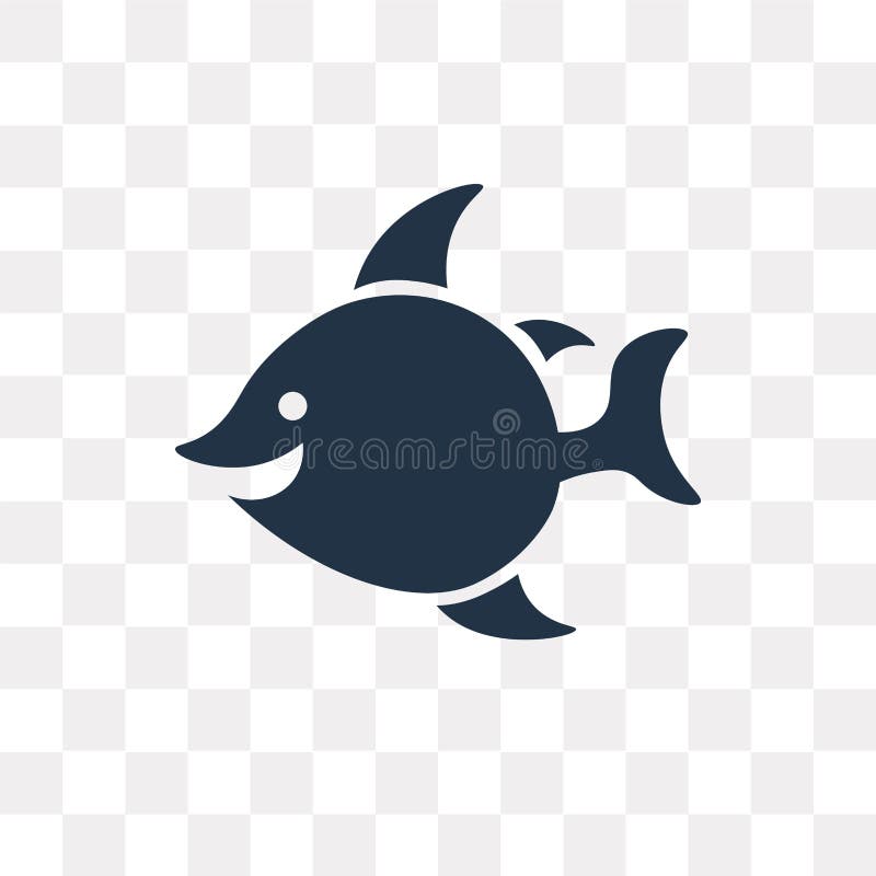 Fish Vector Icon Isolated on Transparent Background, Fish Trans Stock ...