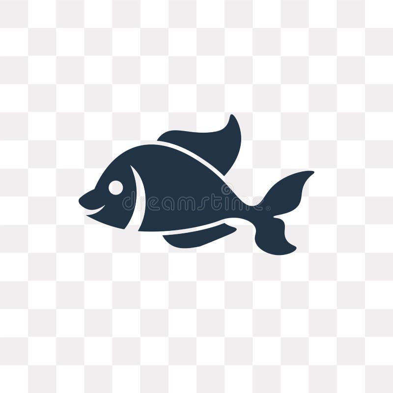 Fish Vector Icon Isolated on Transparent Background, Fish Trans Stock ...