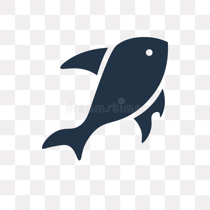 Fish Vector Icon Isolated on Transparent Background, Fish Trans Stock ...