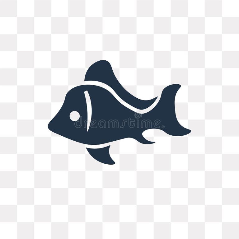 Fish Vector Icon Isolated on Transparent Background, Fish Trans Stock ...