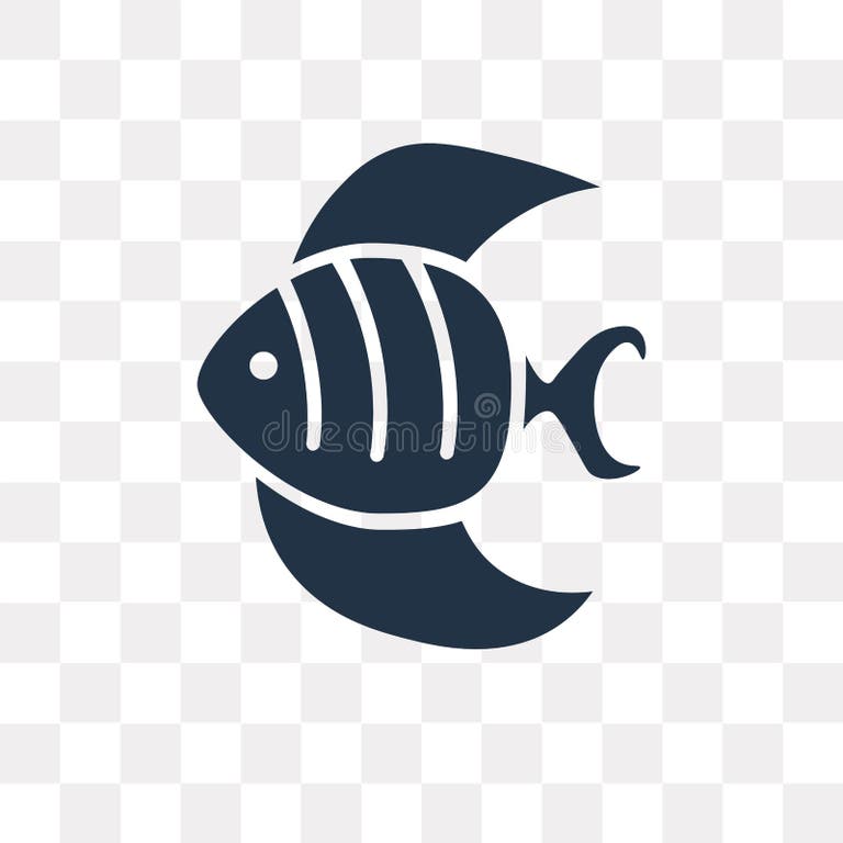 Fish Vector Icon Isolated on Transparent Background, Fish Trans Stock ...