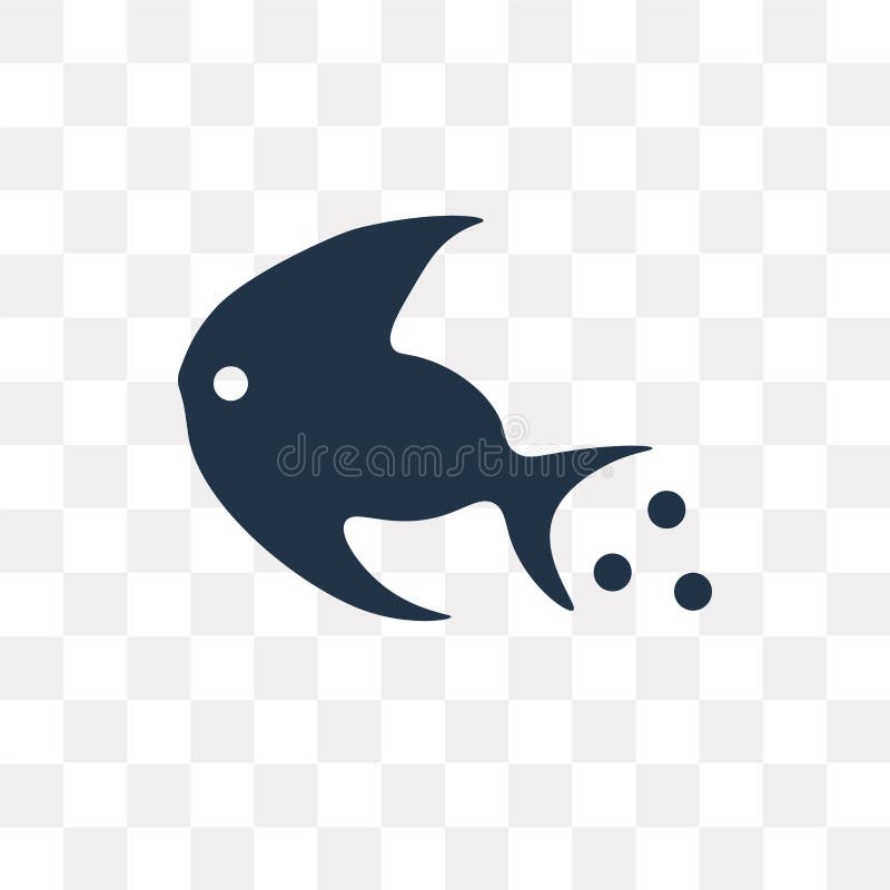 Fish Vector Icon Isolated on Transparent Background, Fish Trans Stock ...