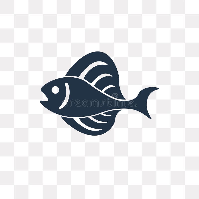 Fish Vector Icon Isolated on Transparent Background, Fish Trans Stock ...