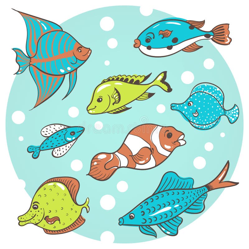 8 fish stock illustration. Illustration of water, aquariums - 55760311
