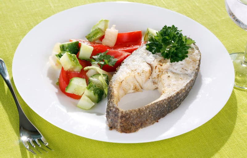 Fish with vegetables stock image. Image of fish, omega - 10379555