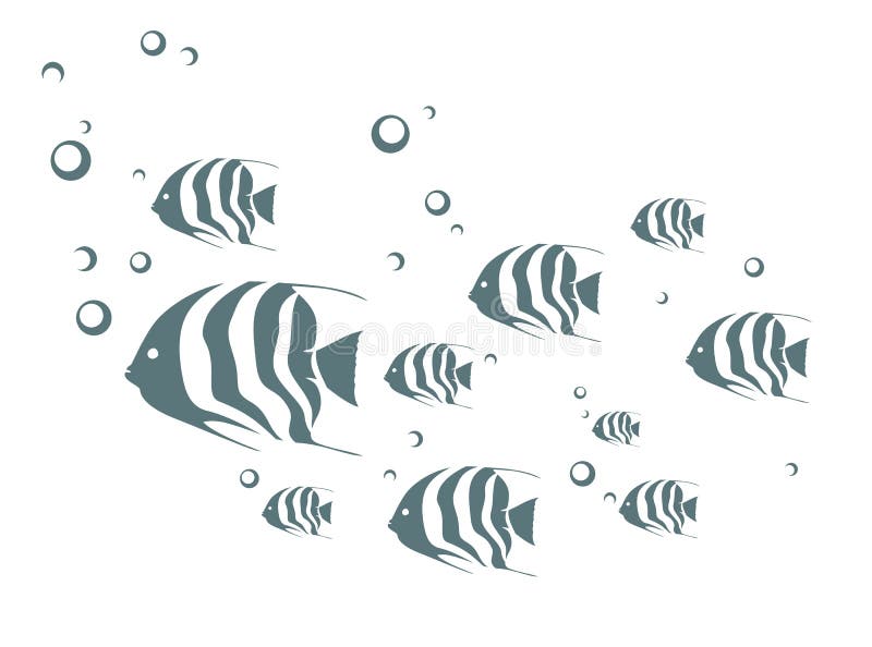 The blue fish symbol. stock vector. Illustration of logo - 193267605