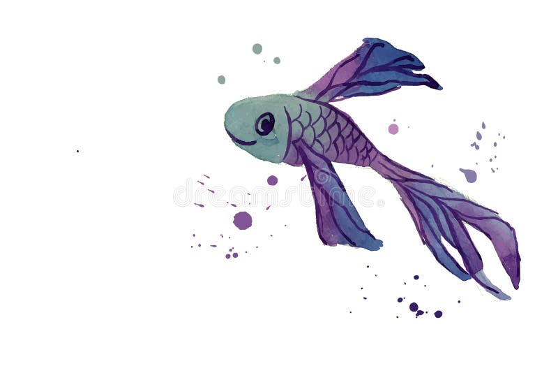 Fish Blue Watercolor Stock Illustrations – 11,162 Fish Blue Watercolor ...