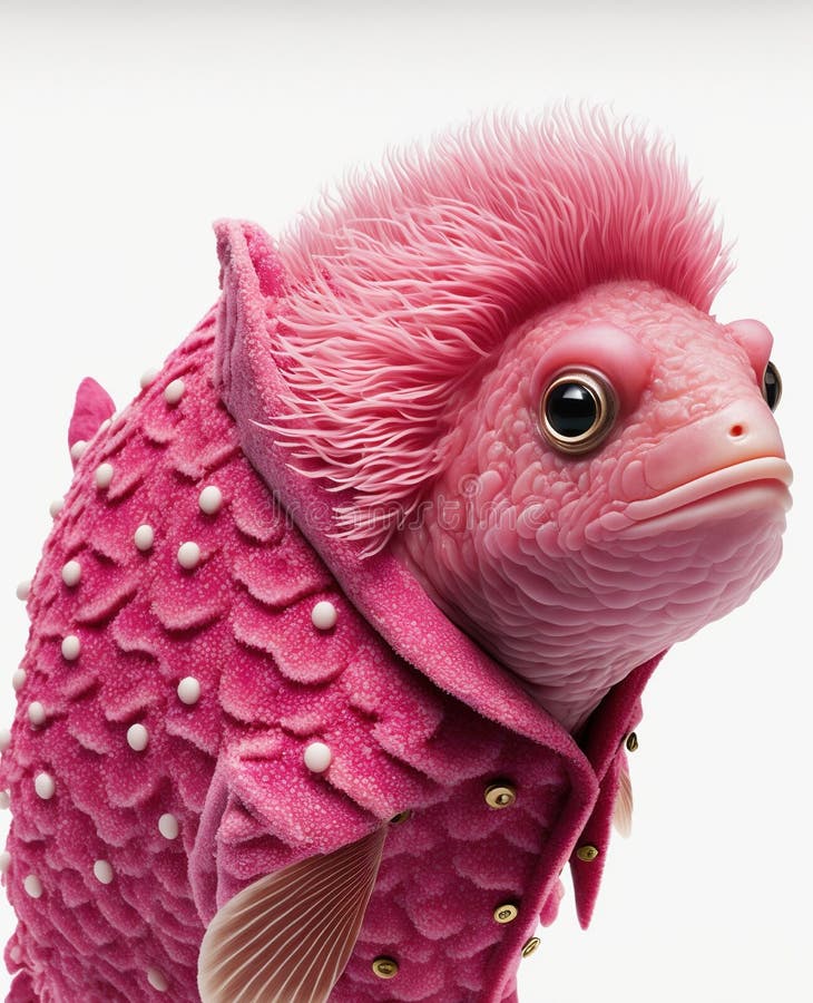 Fish Wearing Coat. Generative AI Stock Illustration - Illustration of ...
