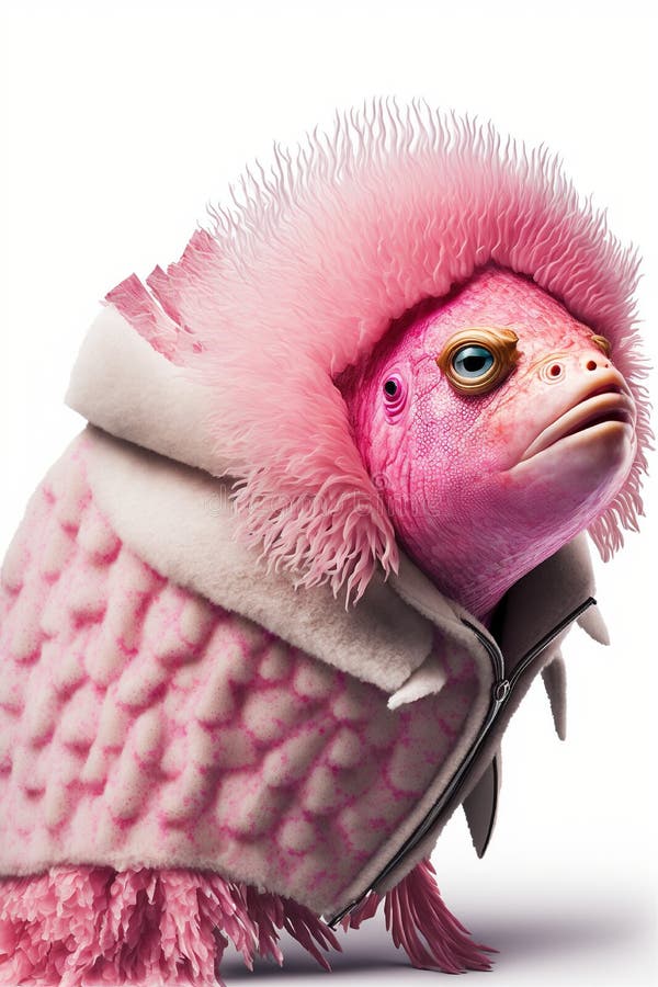 Fish Wearing Coat. Generative AI Stock Illustration - Illustration of ...