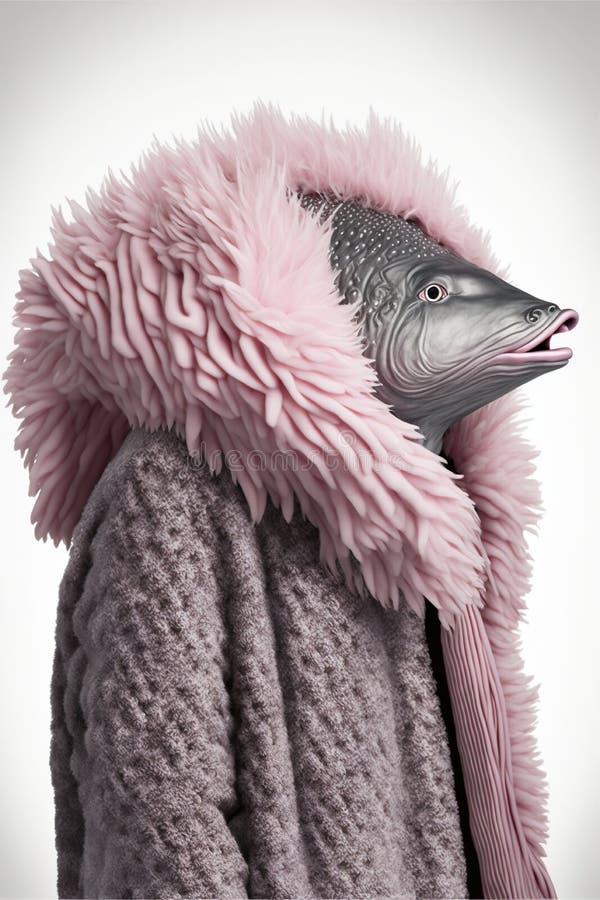 Fish Wearing Coat. Generative AI Stock Illustration - Illustration of ...