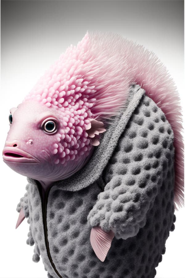 Fish Wearing Coat. Generative AI Stock Illustration - Illustration of ...