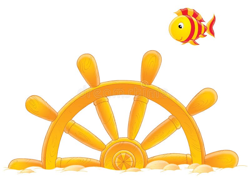 Fish and wheel stock illustration. Illustration of animal - 1600493