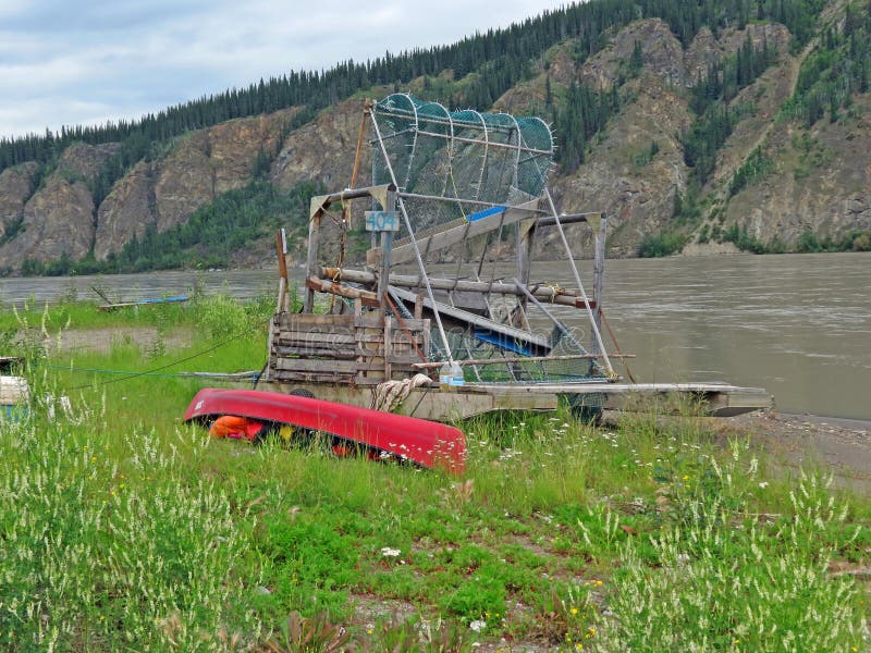 Fish Wheel on the Yukon River Stock Image - Image of float, nations ...