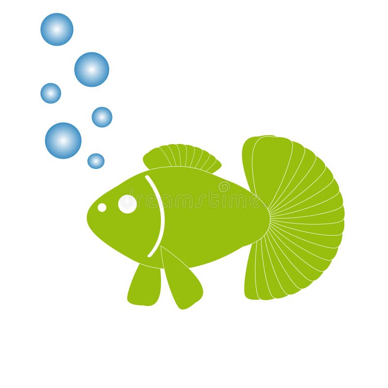 Fish on white background stock vector. Illustration of single - 85002435