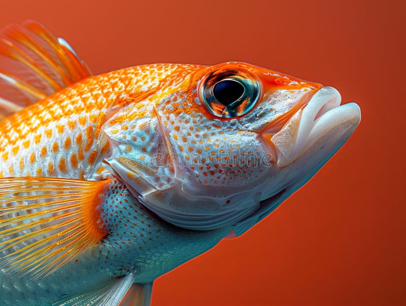 A Fish with White Spots on Its Body Stock Image - Image of body ...