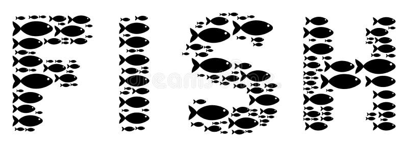 Fish word mark logo sign stock vector. Illustration of isolated - 191622498