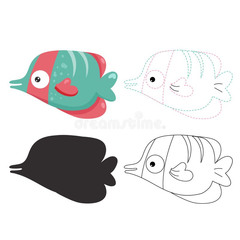 Art Fish Worksheet Stock Illustrations – 895 Art Fish Worksheet Stock ...