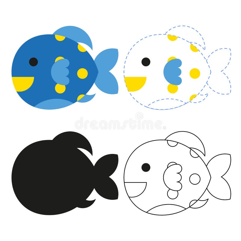 Fish Worksheet Vector Design Stock Illustration - Illustration of ...