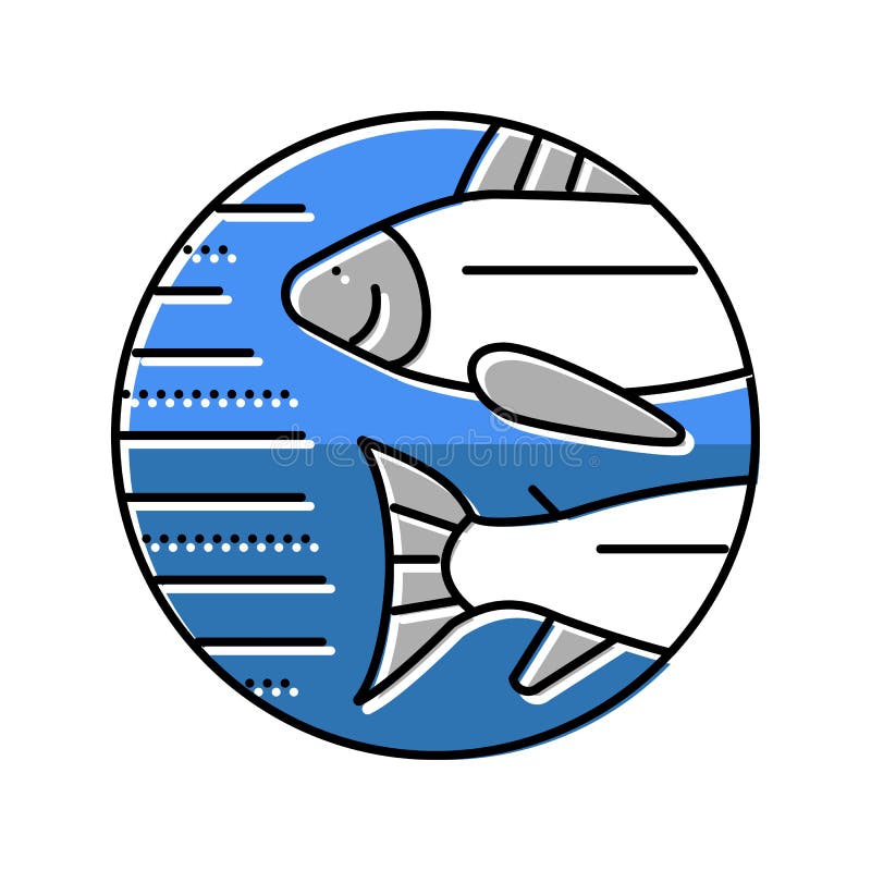 Fish Zodiac Color Icon Vector Illustration Stock Vector - Illustration ... Fish Zodiac Color Icon Vector Illustration Stock Vector - Illustration ...
