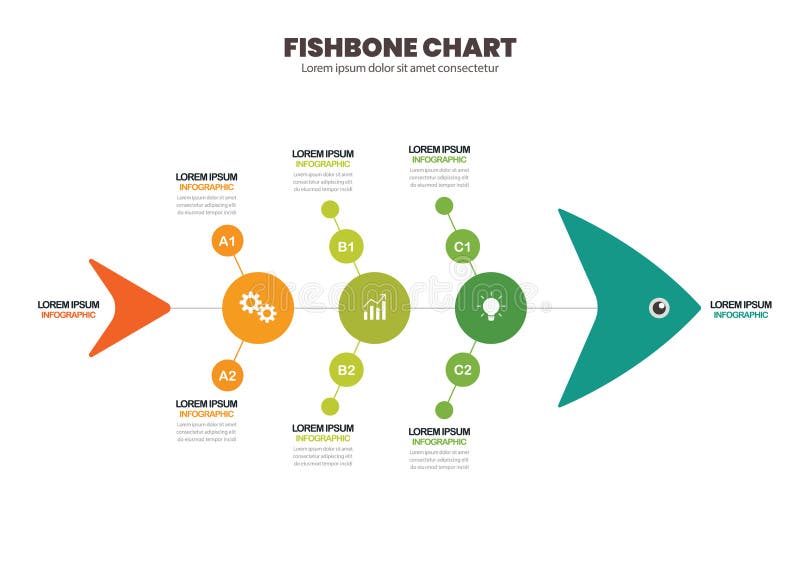 Fishbone Chart Diagram Infographic Stock Vector - Illustration of chart ...