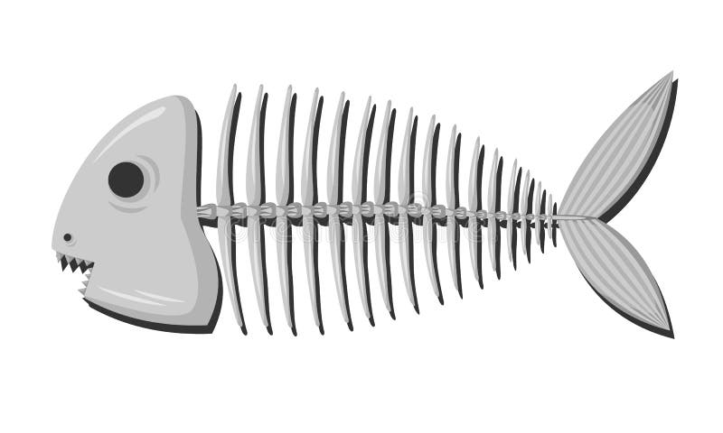Fishbone stock vector. Illustration of funny, cute, thorns - 99155361