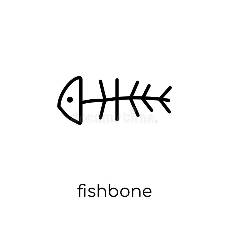 Fishbone Icon from Collection. Stock Vector - Illustration of nature ...