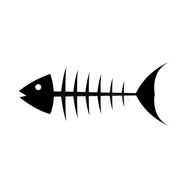 Fishbone icon stock vector. Illustration of salmon, ocean - 283032335