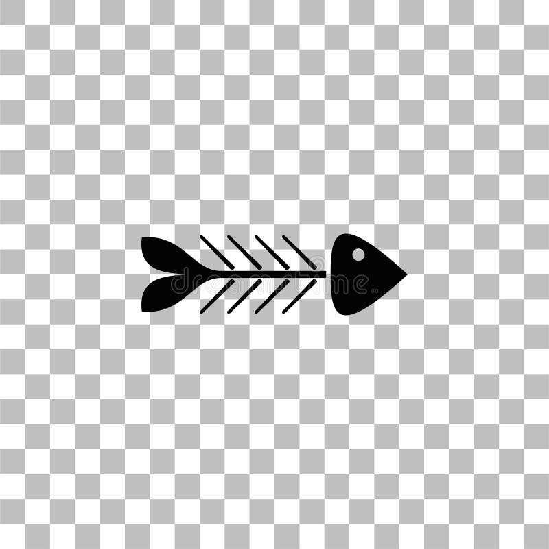 Fishbone icon flat stock vector. Illustration of animal - 149228888