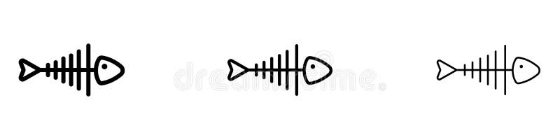 Fishbone icon vector stock vector. Illustration of website - 348390622