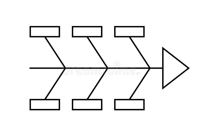 Fishbone Line Diagram Template. Stock Vector - Illustration of info ...