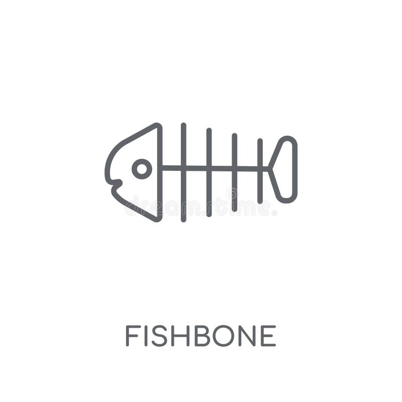 Fishbone Linear Icon. Modern Outline Fishbone Logo Concept on Wh Stock ...