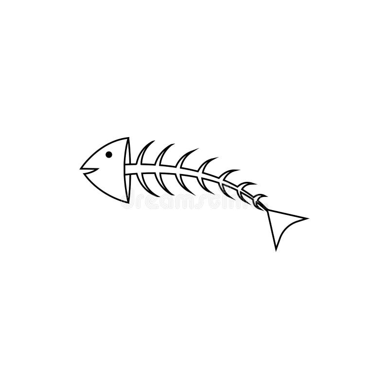 Fishbone logo vector stock vector. Illustration of fishbone - 255772492
