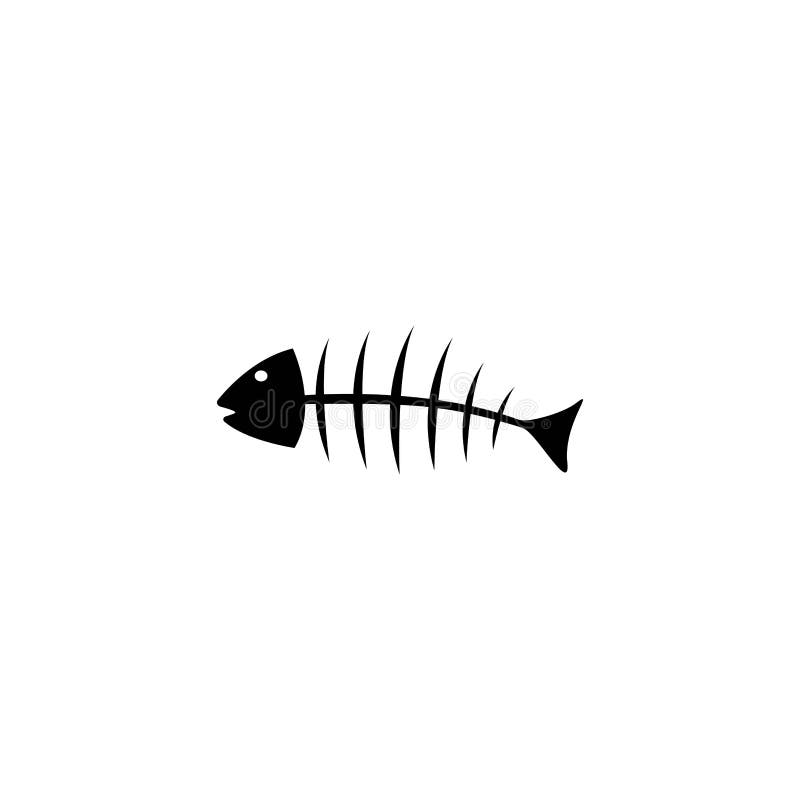 Fishbone logo stock illustration. Illustration of white - 256401231