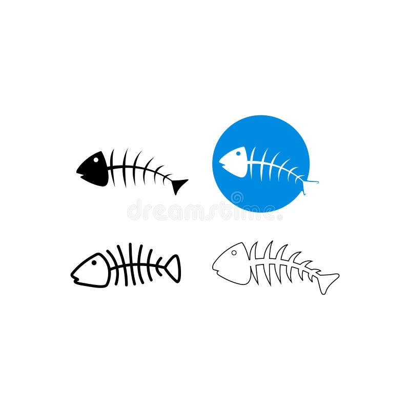 Fishbone logo stock illustration. Illustration of bones - 256401259