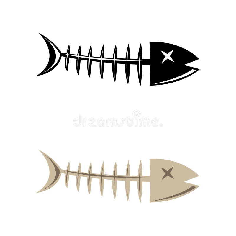 Fishbone 2 stock vector. Illustration of brown, fishbone - 278092603
