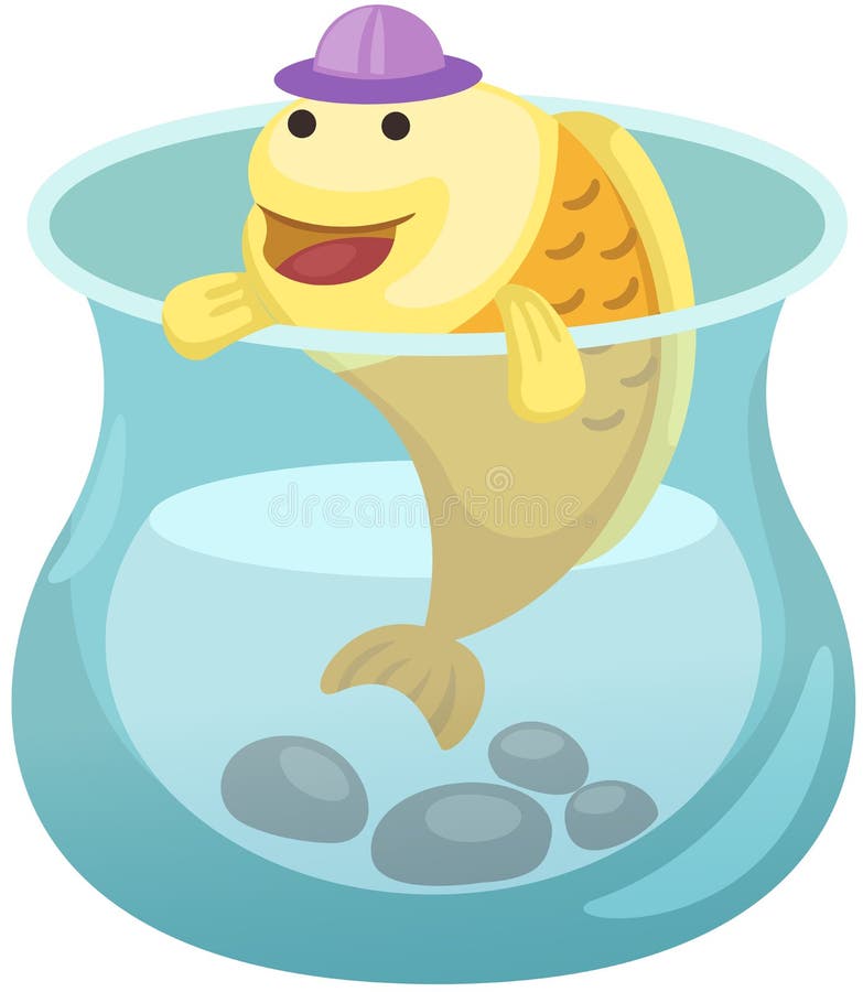 Fish bowl stock vector. Illustration of cartoon, motion - 23227539