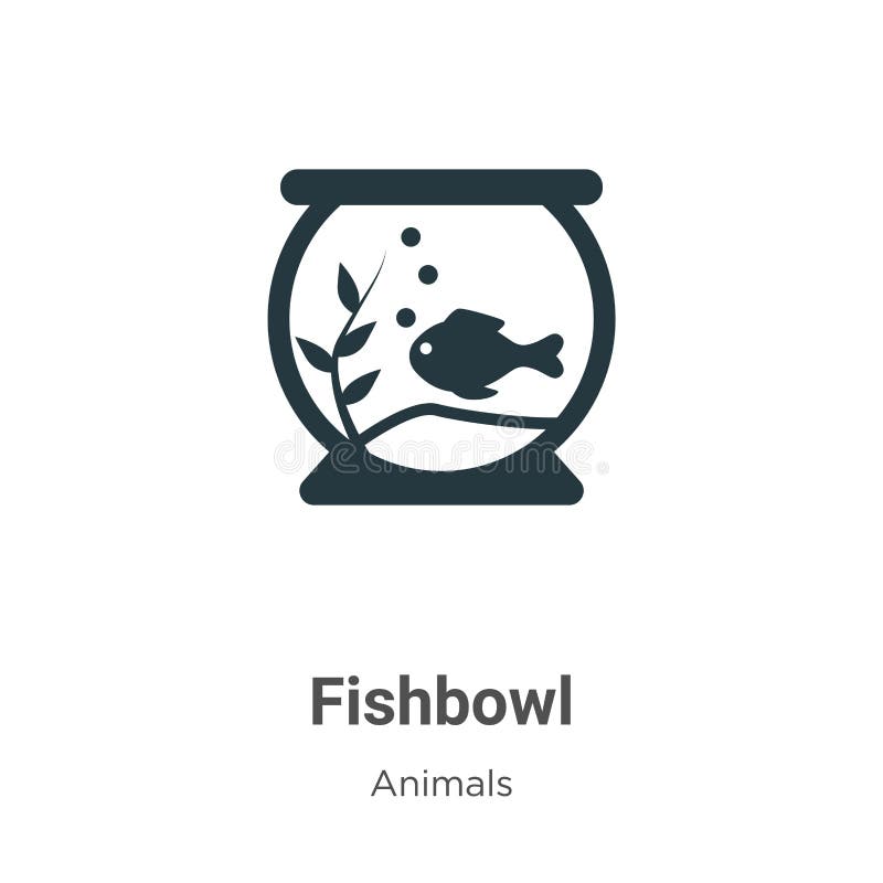 Fishbowl Icon Vector Sign And Symbol Isolated On White Background ...