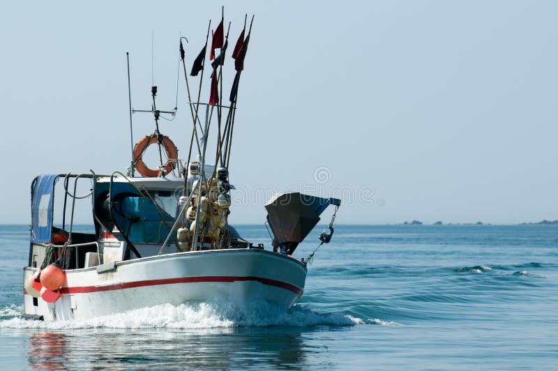 Fisher boat and fishnet stock photo. Image of architecture - 90830338