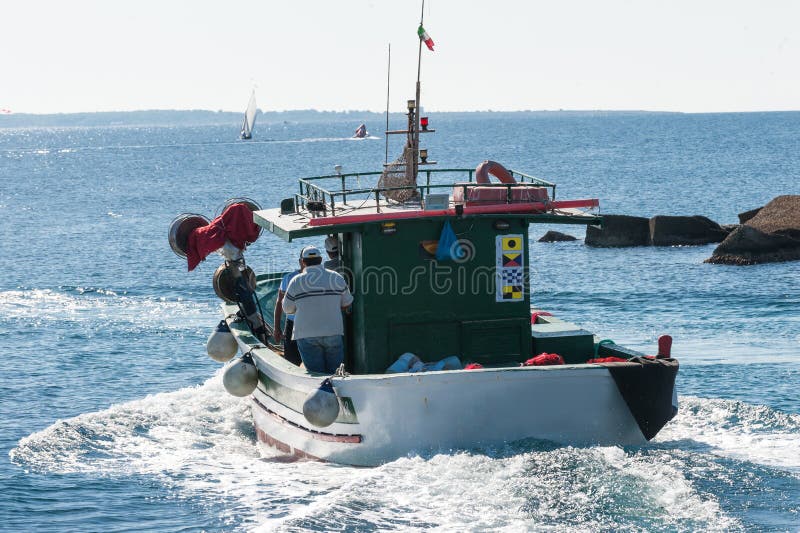 Fisher Boat in Action at Sea Editorial Photography - Image of motorboat ...