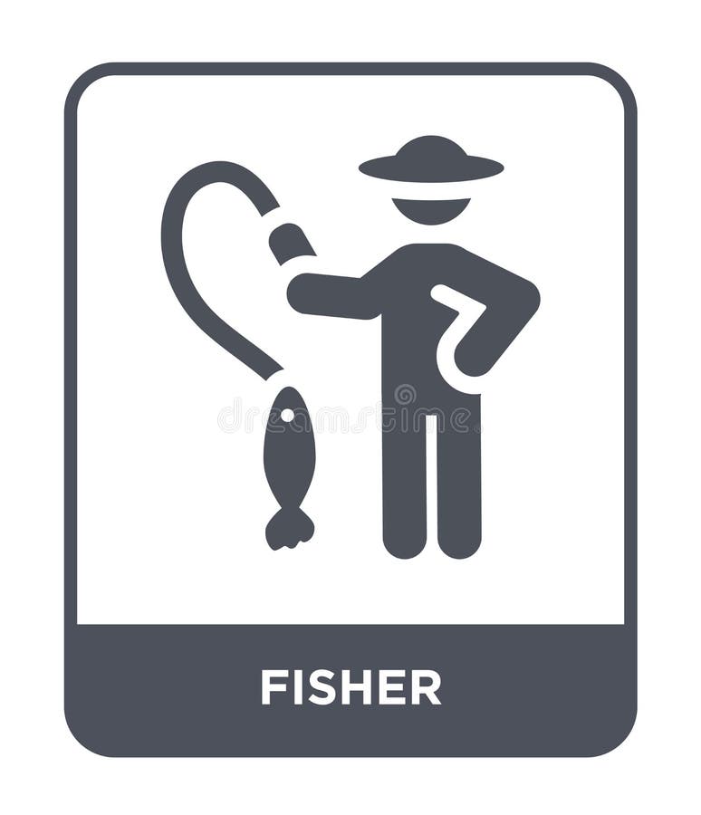 Fisher Icon from People Skills Outline Collection. Thin Line Fisher ...