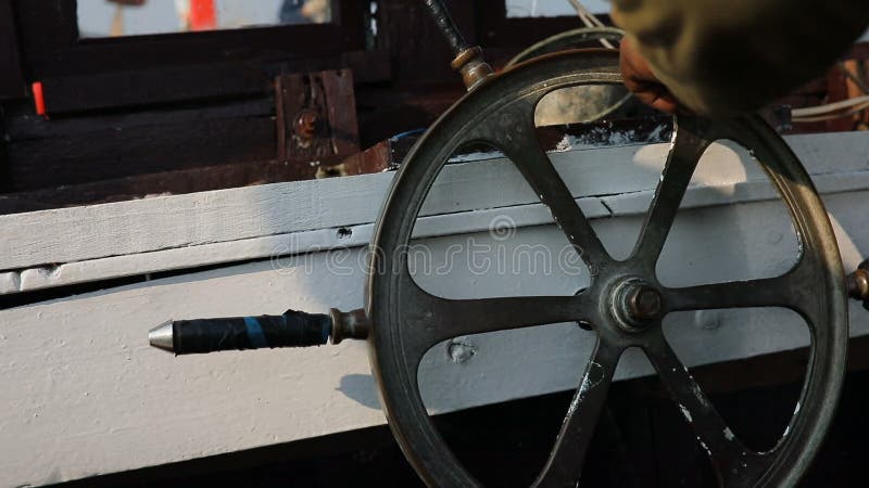 Steering Wheel of the Ship Turning, Animated Boat Steering Wheel ...