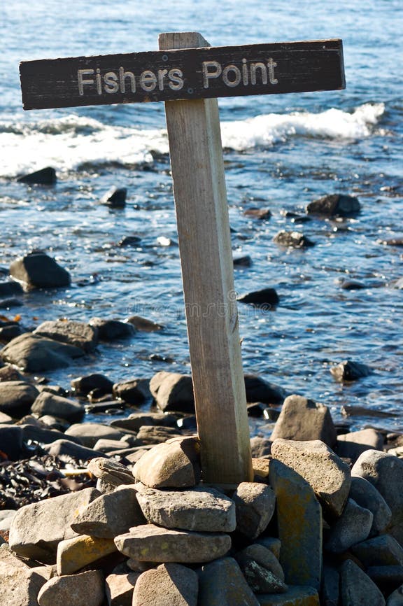 Fisher Point sign stock photo. Image of coockle, pole - 8450826
