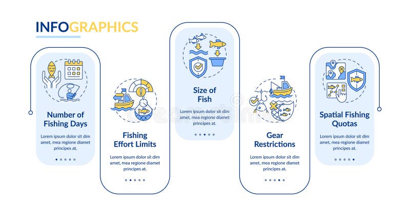 Fisheries Organization Tools Rectangle Infographic Template Stock ...