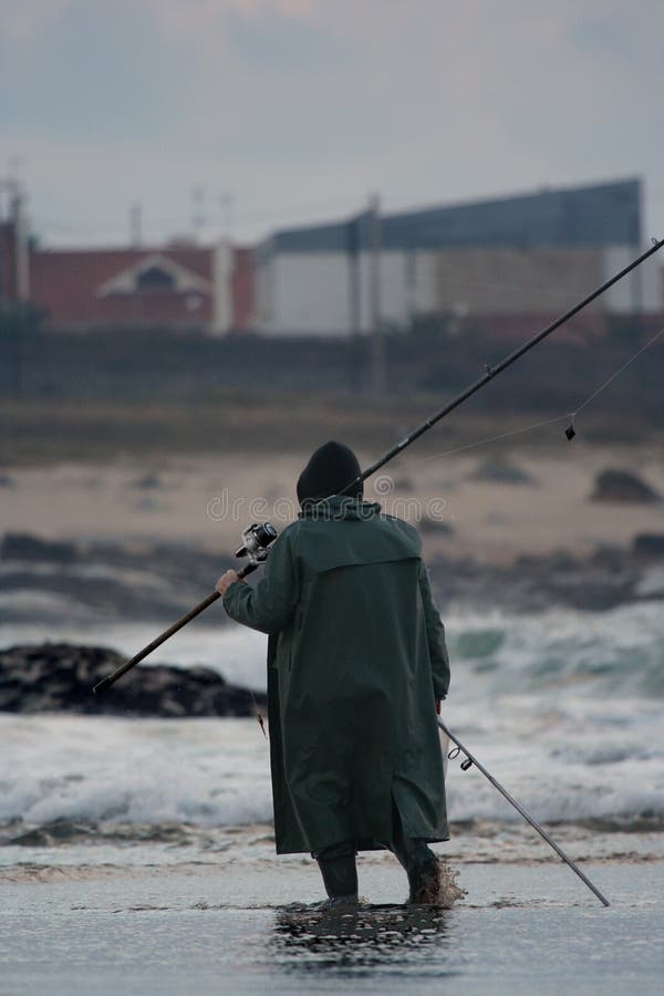 Fisherman stock photo. Image of coast, sport, cast, senior - 1100548