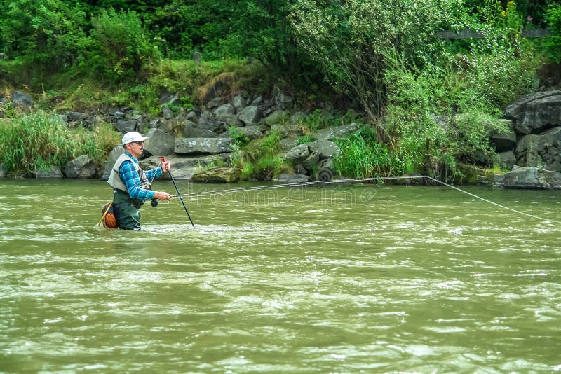Fisherman editorial image. Image of standing, outdoor - 74298385