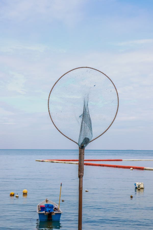 Fisherman Catching Net at the Beach Stock Image - Image of catching ...