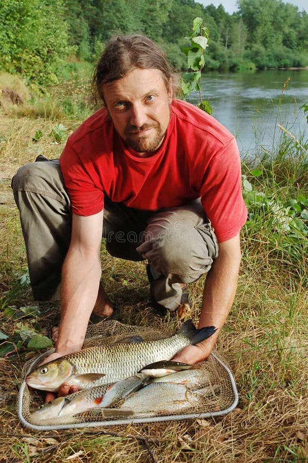 Man holding fresh cod fish stock image. Image of hold - 10106627